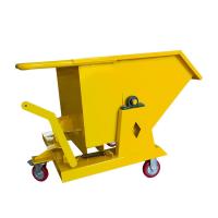 China Quick Release Steel Self Dumping Hopper Tipper Bin Zero Residual Waste Design for sale