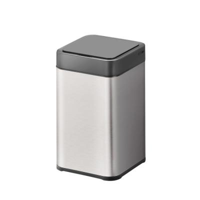 China Square Electric Smart Garbage Bin Home Trash Can With Lid And Automatic Sensing for sale