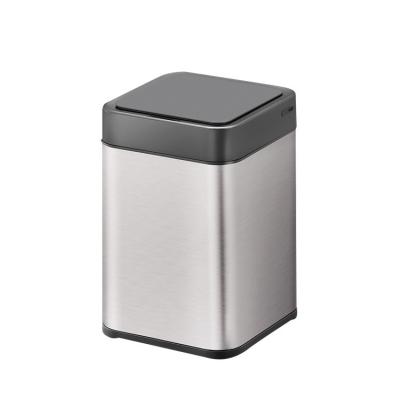 China Square Electric Smart Garbage Bin Home Trash Can With Lid And Automatic Sensing for sale