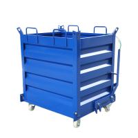 China 1000L/H Industrial Trash Bin Container For Bottom Drop Bot Dumping Processing for sale
