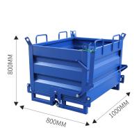 China 1000L/H Industrial Trash Bin Container For Bottom Drop Bot Dumping Processing for sale