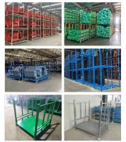 China Durable Foldable Steel Pallet Stackable Racking Storage Shelving With Wheels for sale