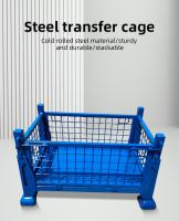 China Foldable Steel Transfer Cage Ventilated Stackable Storage Cage for sale