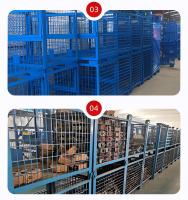 China Foldable Steel Transfer Cage Ventilated Stackable Storage Cage for sale