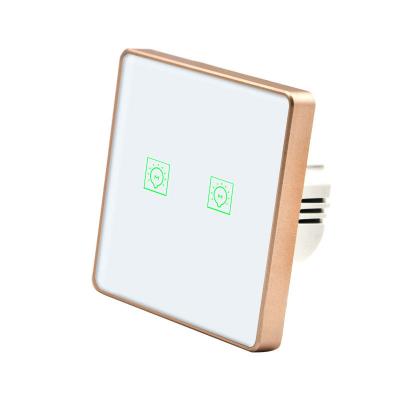 China Glomarket 2 Gang Wifi Smart Switch With Neutral Smart Dimmer Light Touch Switch Support Voice Control For Home zu verkaufen