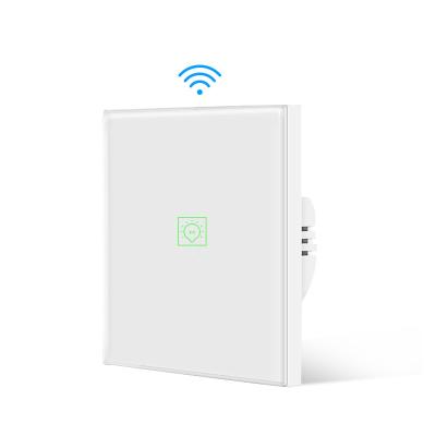 China Glomarket Tuya Eu Smart Wifi Wall Touch Switch 1/2/3 /4 Gang Glass Panel Electrical Light Smart Switch Controller for sale