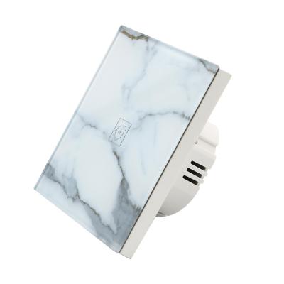 China Glomarket Tuya Eu Smart Wifi Wall Touch Switch 1/2/3 /4 Gang Glass Panel Electrical Light Smart Switch Controller for sale