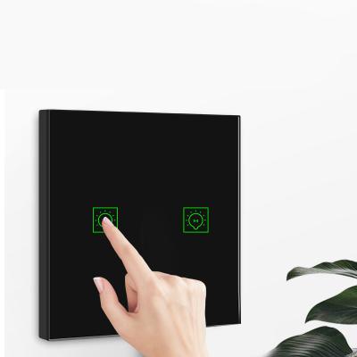 China Glomarket Tuya Eu Smart Wifi Wall Touch Switch 1/2/3 /4 Gang Glass Panel Electrical Light Smart Switch Controller for sale