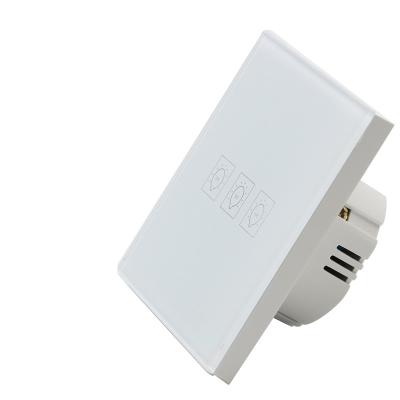 Cina Glomarket Wifi Eu Standard Smart Switch Touch Panel Light For Alexa Remote Control 3 Gang Smart Home System in vendita