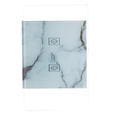 Cina Glomarket 2 Gang Zigbee Tuya Smart Home Eu Standard Wireless  With Neutral Touch Panel Wall Light Switch in vendita