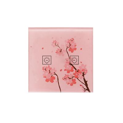 Cina Glomarket 2 Gang Zigbee Tuya Smart Home Eu Standard Wireless  With Neutral Touch Panel Wall Light Switch in vendita