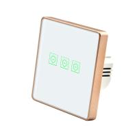 China Glomarket Zigbee 3 Gang Voice Remote Control Dimmer Switch Tuya Smart With Neutral Touch Panel Wall Light Switch for sale