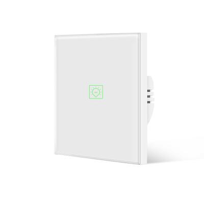 China Glomarket 1 Gang Tuya Zigbee Eu Standard Smart Switch No Neutral Glass Touch Light Wall Interruptor Inteligente Switch Te koop