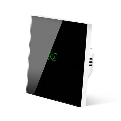 Cina Glomarket 1 Gang Tuya Zigbee Eu Standard Smart Switch No Neutral Glass Touch Light Wall Interruptor Inteligente Switch in vendita