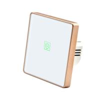 China Glomarket 1 Gang Zigbee Smart Switch Marble No Neutral Smart Wireless Touch Screen Wall Light Switch Bell for sale