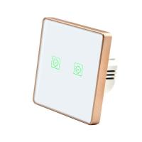 China Glomarket 2 Gang Zigbee High Quality Tuya Switch Controller No Neutral Smart Home System Switch Interruptores for sale