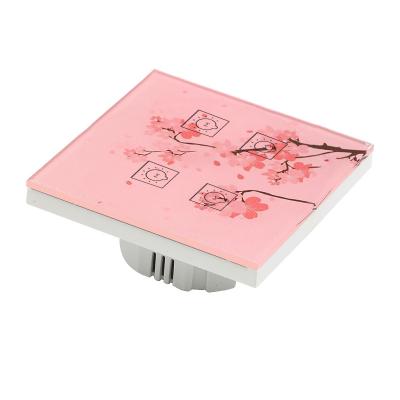 Cina Glomarket 4 Gang Smart Glass Panel Light Wireless Switch No Neutral Zigbee Support Alexa Google Home Switch in vendita