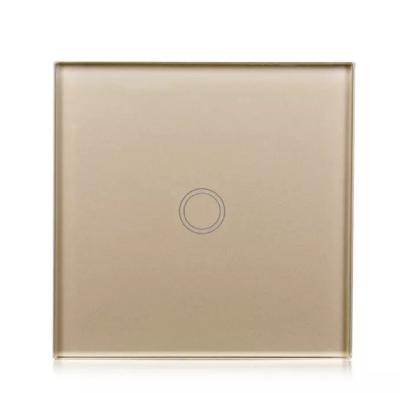 China Glomarket Tuya Wifi 1 Gang Wireless Controller Switch Wall Glass Panel Touch Electrical Interructor With Google Alexa for sale