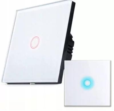 China Glomarket Tuya Wifi 1 Gang Wireless Controller Switch Wall Glass Panel Touch Electrical Interructor With Google Alexa for sale