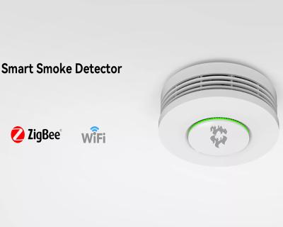 China Glomarket Tuya Zigbee Smoke Detector Wifi Smoke Alarm Fire Sensor Detector Security Alarm Systems For Homes for sale