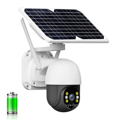 China Alarm Push Tuya 4G Solar PTZ Camera Motion Detection Waterproof Solar Panel CCTV Camera for sale