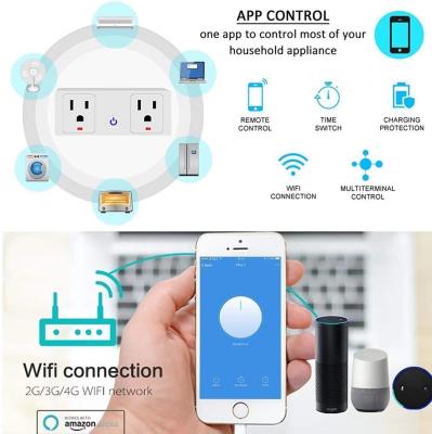 中国 米国標準的なTuya Wifiのスマートな壁プラグのGoogleの補助声およびタイミング制御 販売のため