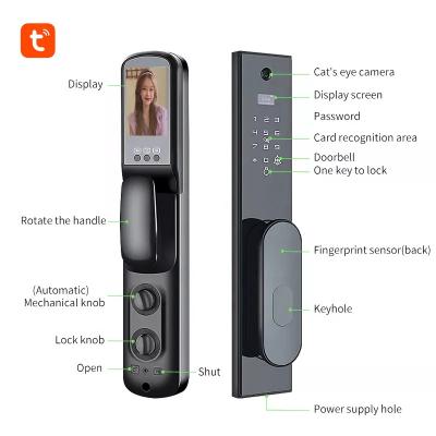 China Cena da cara da impressão digital de Smartphone do cartão do código de fechadura da porta de Tuya Smart WiFi Digital à venda