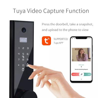 China Cena da cara da impressão digital de Smartphone do cartão do código de fechadura da porta de Tuya Smart WiFi Digital à venda