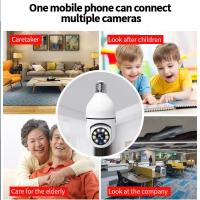 China Smart Auto Tracking Full HD Ip Smart Wireless Indoor Camera With Light Bulb E27 for sale