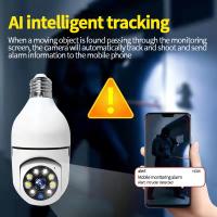 China Smart Auto Tracking Full HD Ip Smart Wireless Indoor Camera With Light Bulb E27 for sale