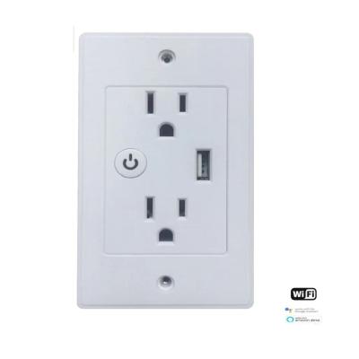 China Enchufe de pared de Alexa Universal Tuya Wifi Smart del hogar de Google con 1 Usb en venta