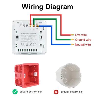 China Smart Power Home Tuya 13A Outlet Wifi Universal Wall Plug With USB Grass Panel for sale