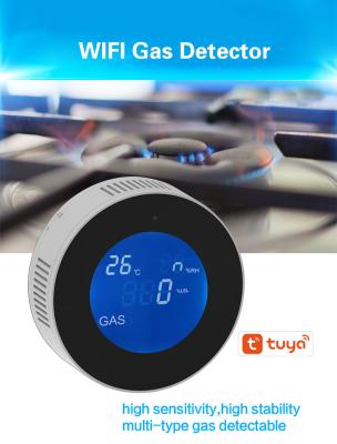 China Glomarket Tuya Wifi Gas Detector GSM Alarm System Lcd Digital Alarm Leak Sensor Gas Leak Detector for sale