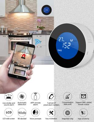 China Glomarket Tuya Wifi Gas Detector GSM Alarm System Lcd Digital Alarm Leak Sensor Gas Leak Detector for sale