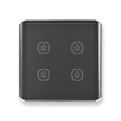 Cina Tuya Wifi Zigbee 4 Gang Smart Switch Regno Unito / Controllo tattile con superficie curva standard UE in vendita