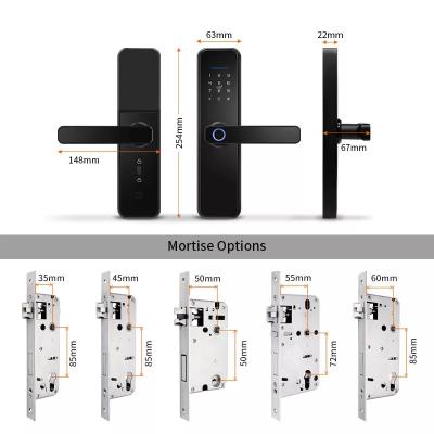 中国 WiFiのスマートなドア ロックの防水TuyaのApp制御指紋パスワードは鍵が開く 販売のため