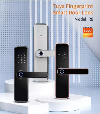 中国 WiFiのスマートなドア ロックの防水TuyaのApp制御指紋パスワードは鍵が開く 販売のため