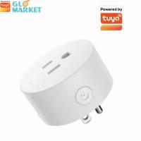 China Glomarket Tuya Smart WiFi Plug Mini Wireless US Plug Work With Google Echo Amazon Alexa for sale