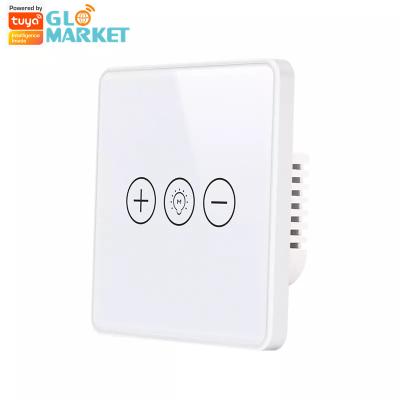 Cina Telecomando di vetro di voce del pannello del commutatore del regolatore della luminosità di Glomarket Tuya Wifi Smart in vendita