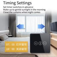 China WiFi/Zigbee Smart Curtain Switch Voice Control Google Assistant Touch Screen Switch for sale
