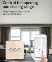 China WiFi/Zigbee Smart Curtain Switch Voice Control Google Assistant Touch Screen Switch for sale