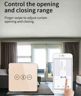 China Vorhang-Schalter-Sprach-Steuer-Googles WiFis/Zigbee Touch Screen intelligentes behilflicher Schalter zu verkaufen
