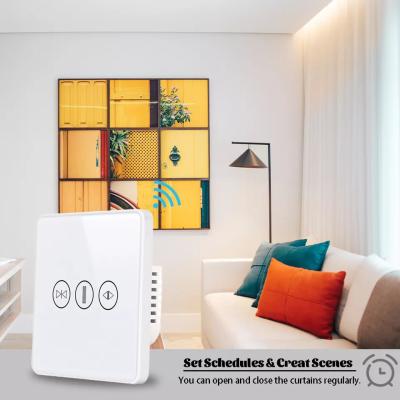 China Vorhang-Schalter-Sprach-Steuer-Googles WiFis/Zigbee Touch Screen intelligentes behilflicher Schalter zu verkaufen