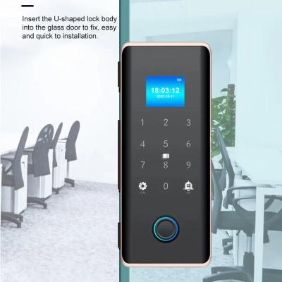 Cina La parola d'ordine di vetro dell'impronta digitale della carta di Smart IC della serratura di porta di Wifi Tuya sblocca con il campanello in vendita