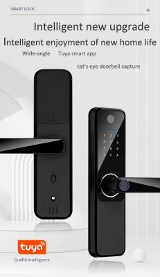Cina Chiusura porta con impronte digitali intelligenti Tuya Smart App Chiocciola dell'occhio di gatto in vendita