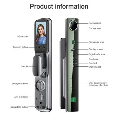 中国 4200mah 大型リチウム電池 猫の目監視カメラ付き インテリジェントドアロック 販売のため