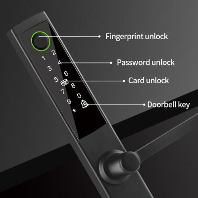 Cina Glomarket Broken Bridge Aluminum Smart Lock High-end Intelligence Zinc Alloy Tuya Wifi Impronta digitale Serratura impermeabile in vendita