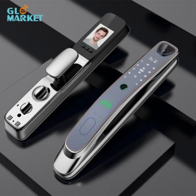 中国 Glomarket スマート ツヤ Wifi ドアロック 内蔵 カメラ アップ 猫 目 指紋 パスワード セキュリティ ドアロック 販売のため