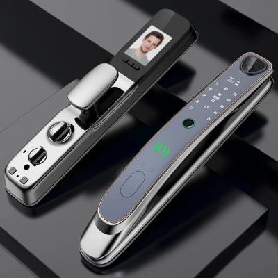 China Tuya facial recognition intelligent door lock WiFi/zigbee fingerprint/finger vein optional cat eye capture for sale
