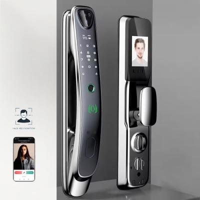 China Tuya facial recognition intelligent door lock WiFi/zigbee fingerprint/finger vein optional cat eye capture for sale